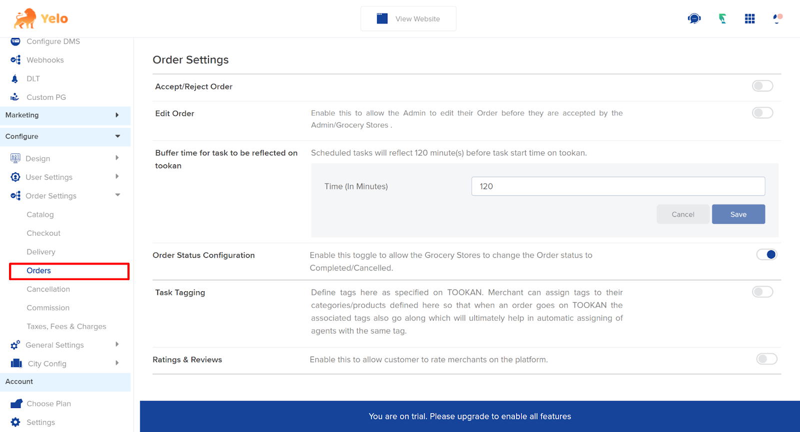 Configure Accept/Reject Order in Order settings in Store - Jungleworks ...