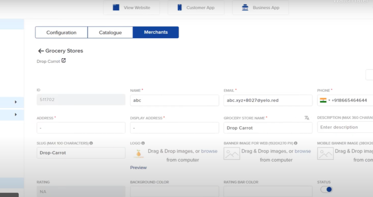 Merchant page configuration in Marketplace - Jungleworks Support