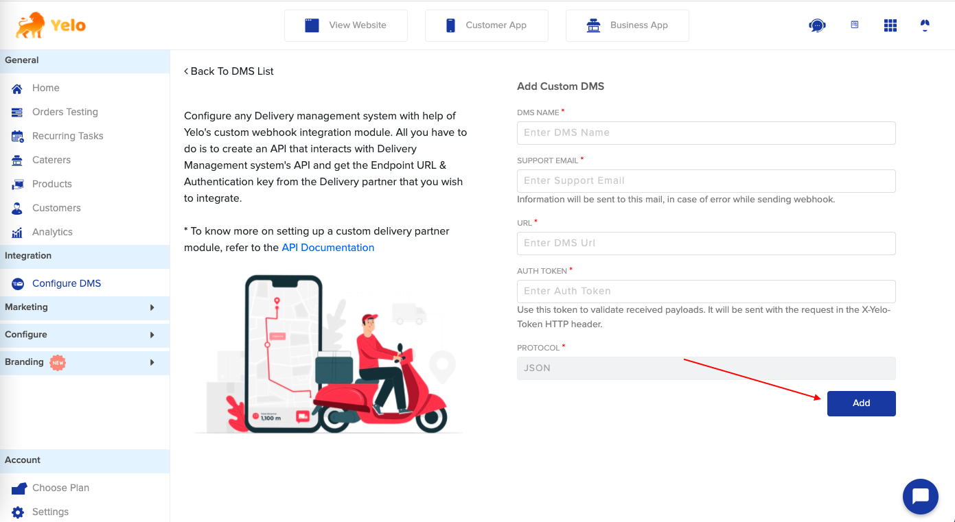 DMS Setup - Jungleworks Support