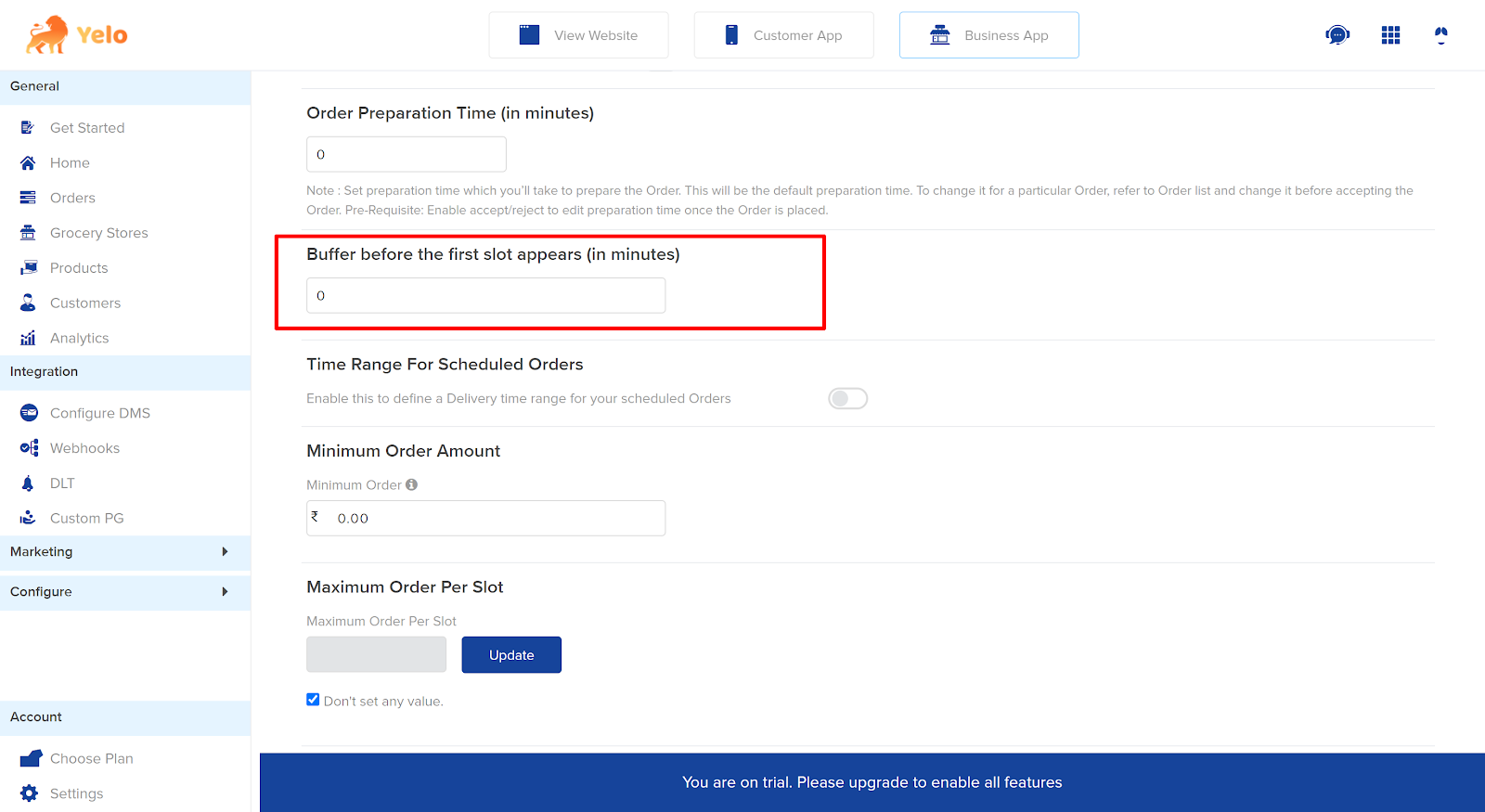 Buffer before first time slot - Jungleworks Support