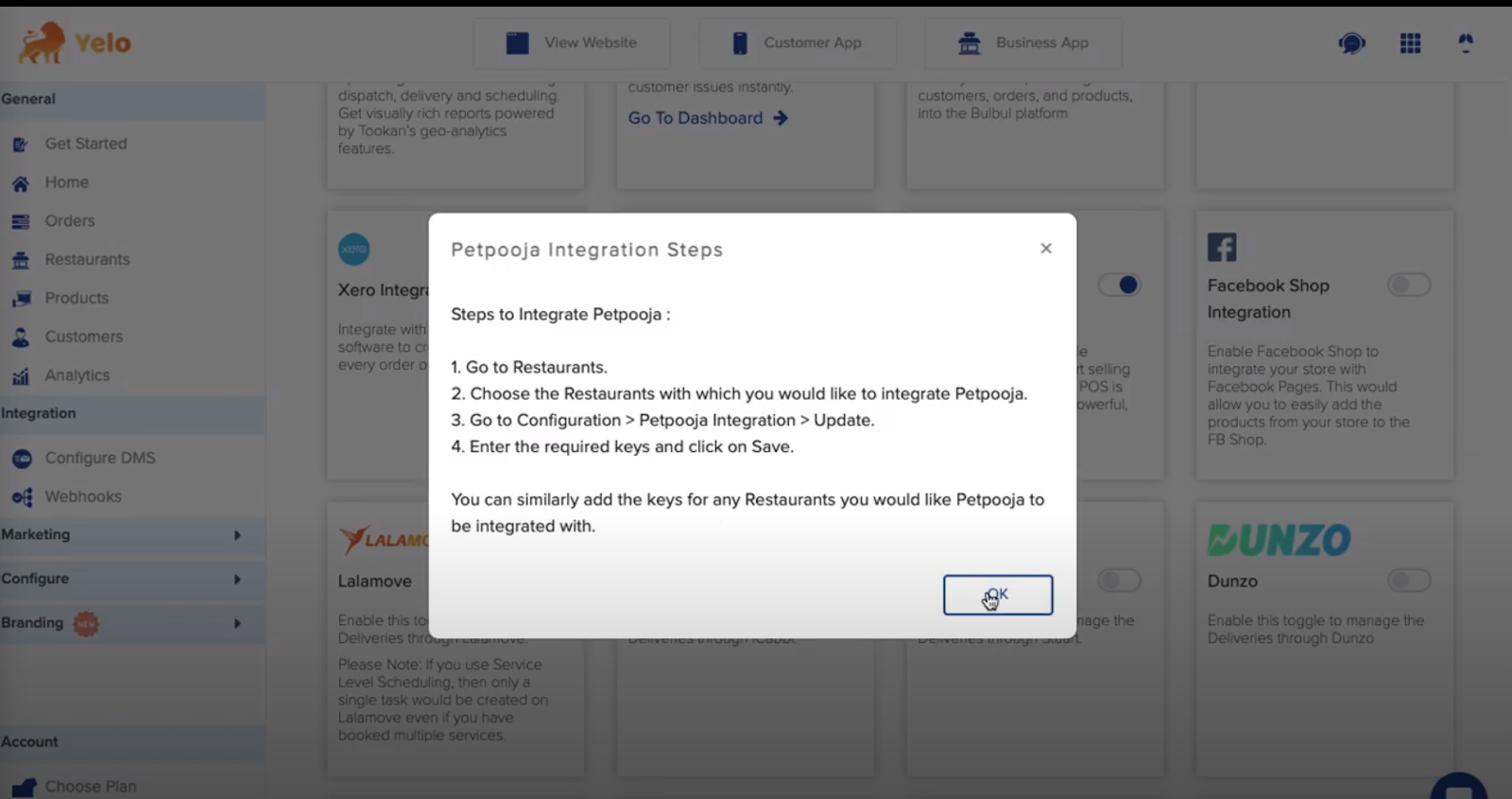 PetPooja Integration - Jungleworks Support