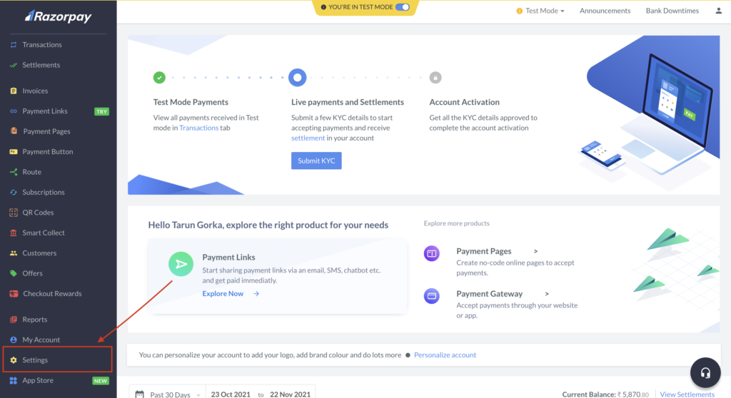 Razorpay UPI webhook setup - Jungleworks Support