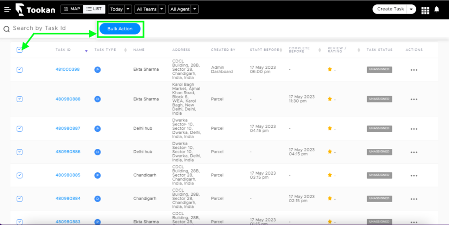 Task Overview - tookan II Jungleworks Support