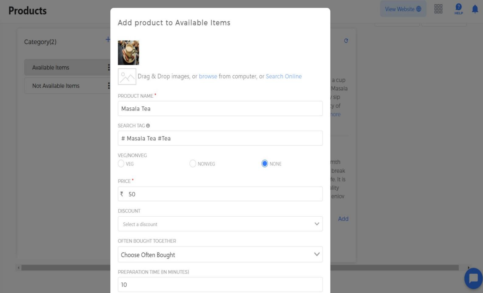 Setting Up Catalogue - Jungleworks Support